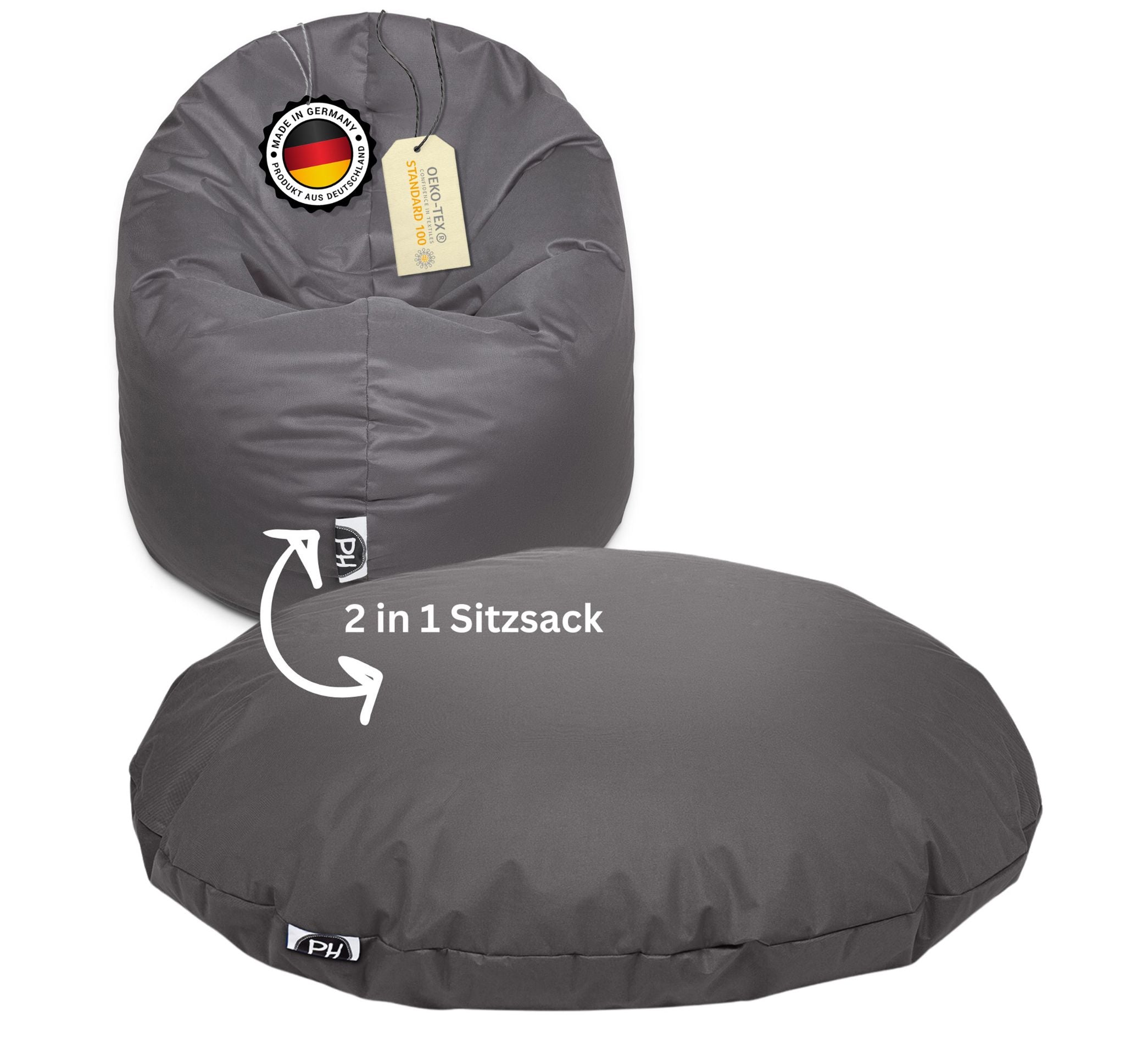 2-in-1 Sitzsack - Sitz- und Liegeposition - PatchHome